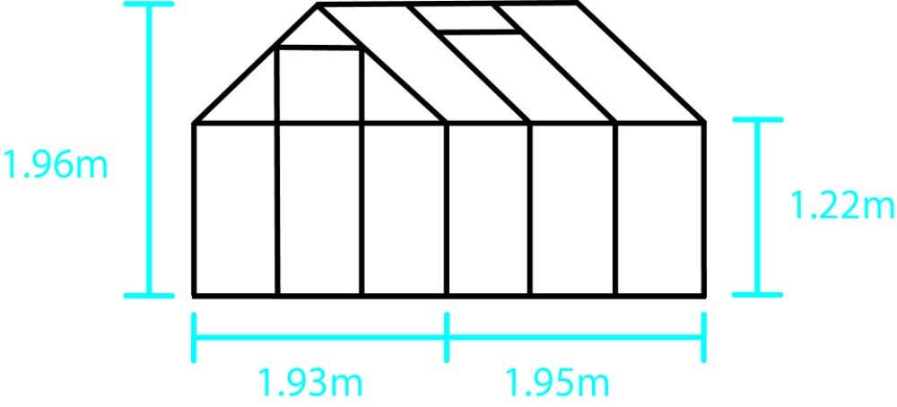 Halls Gewächshaus 'Popular 66' - 3,8 m² Halls Gewächshaus 'Popular 66' - 3,8 m²